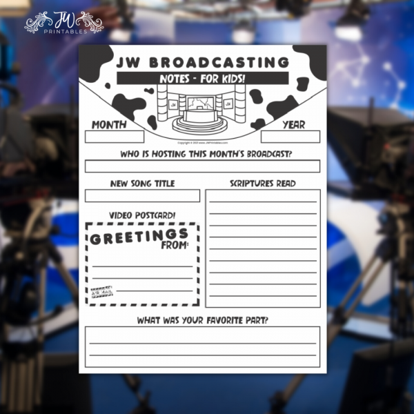 Jw Broadcasting Kid Notes - JW Printables