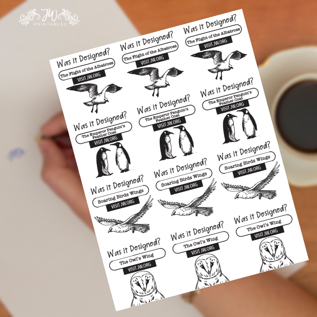 Was it Designed Stickers - Birds - JW Printables