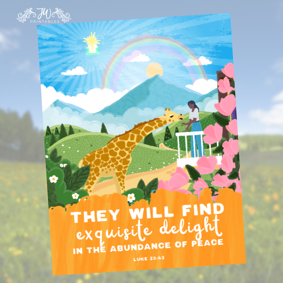 Abundance of Peace JW Memorial Art Poster - JW Printables