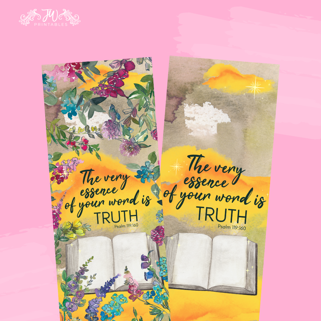 2022 Year Text bookmarks - JW Printables