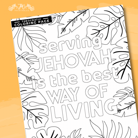 Serving Jehovah Coloring Page - JW Printables