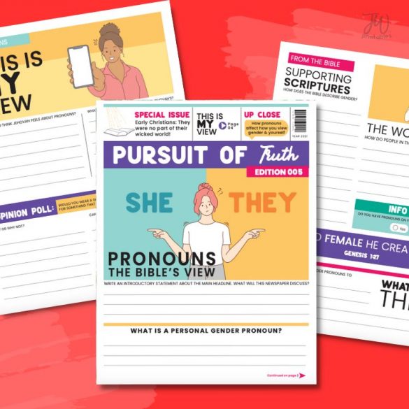 Teens Pursuit of Truth DIY Magazine: Pronouns - JW Printables