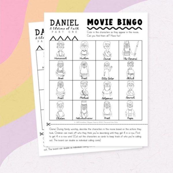 Daniel Movie Bingo - JW Printables