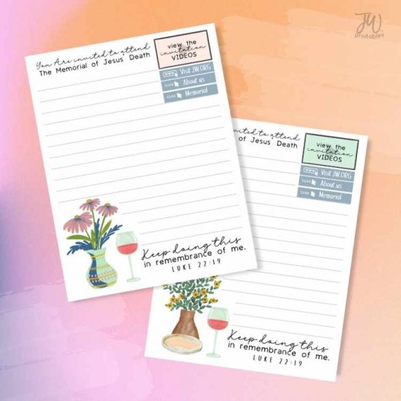 Event: Memorial of Jesus’ Death - JW Printables
