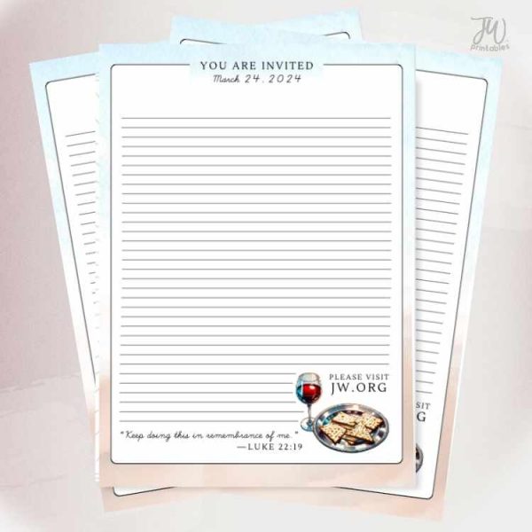 Event: Memorial of Jesus’ Death - JW Printables