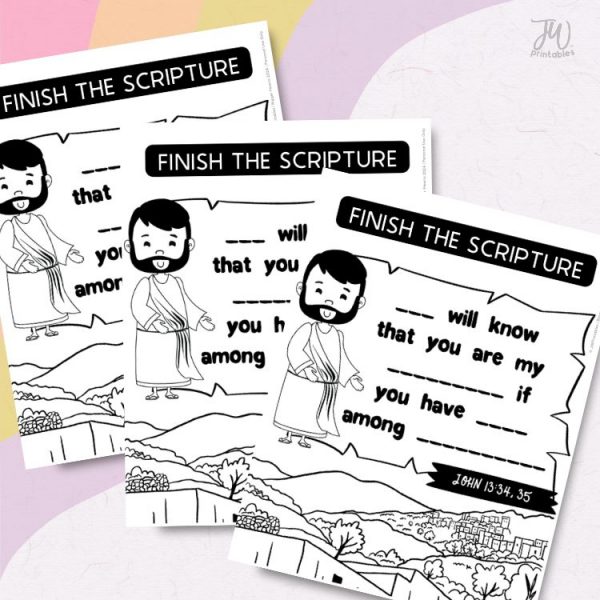 Jesus Scripture Activity Page - JW Printables
