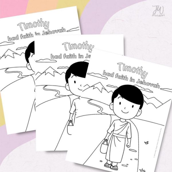 JW Coloring Page: Timothy had Faith - JW Printables