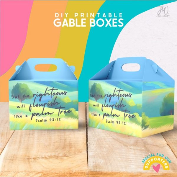 DIY Gable Box - The righteous will flourish - JW Printables
