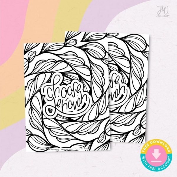 JW Printable - Choose Jehovah Coloring Page - JW Printables