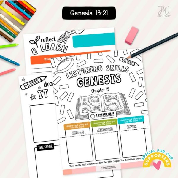 JW Kids Bible Reading: Genesis 15-21 - JW Printables