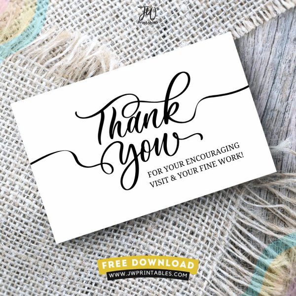 JW Free Printable - JW Circuit Overseer & Elder Thank You Card ...