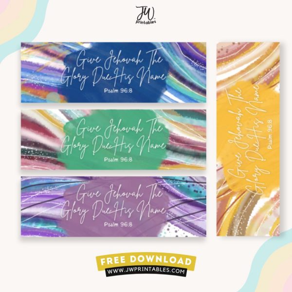 JW Free Printable - Psalm 96:8 | JW 2025 Yeartext Bookmarks | Ink ...