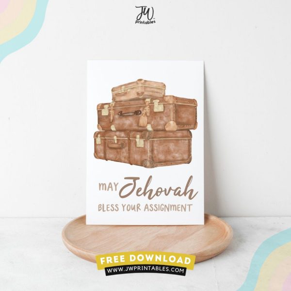 JW Free Printable - JW SKE Suitcase Card | “May Jehovah Bless Your ...