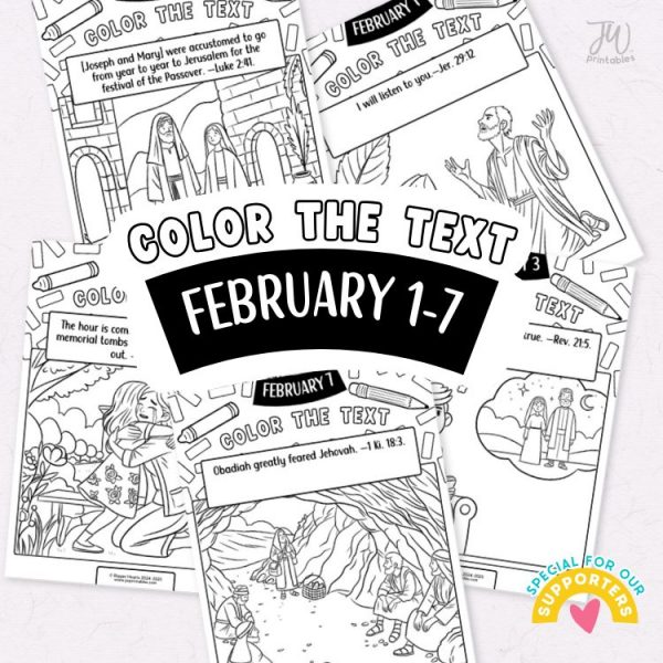 Color the Daily Text: February 1-7, 2025 - JW Printables