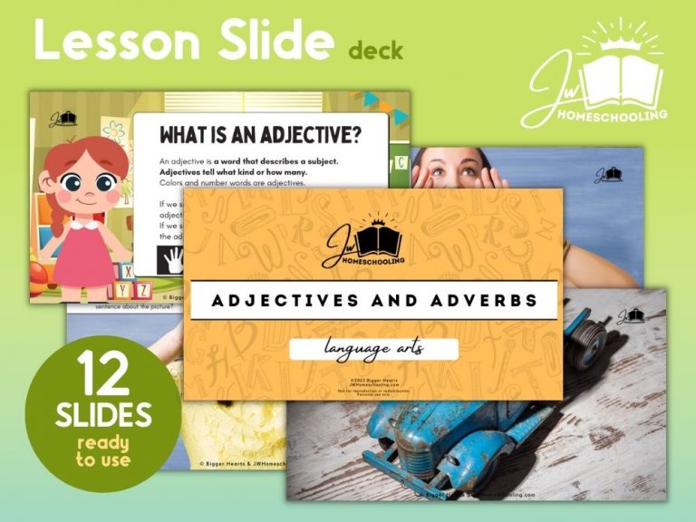 Adjectives and Adverbs | Lesson Slide Deck - JW Printables