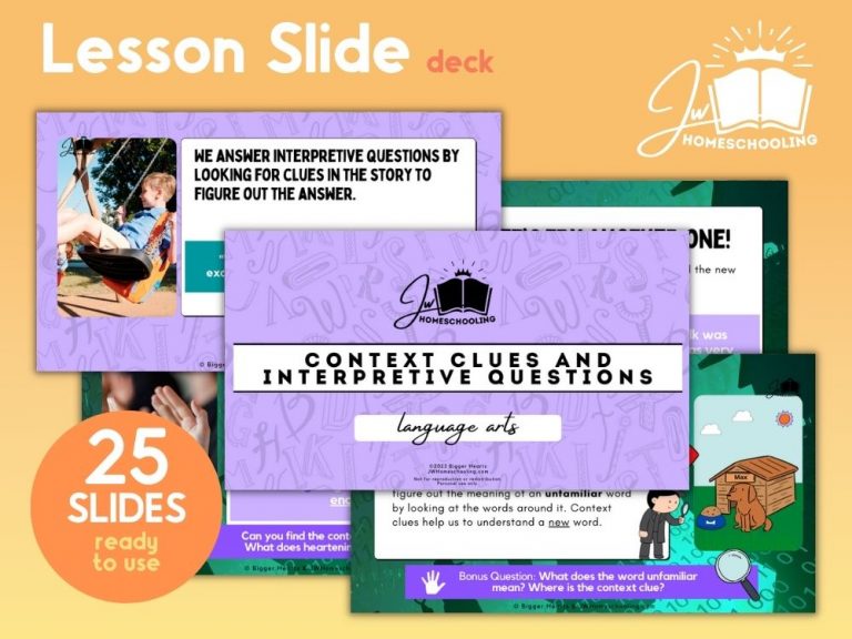 Context Clues and Interpretive Questions | Lesson Slide Deck - JW ...