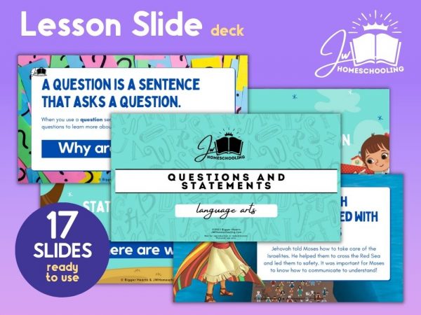 Questions and Statements | Lesson Slide Deck - JW Printables