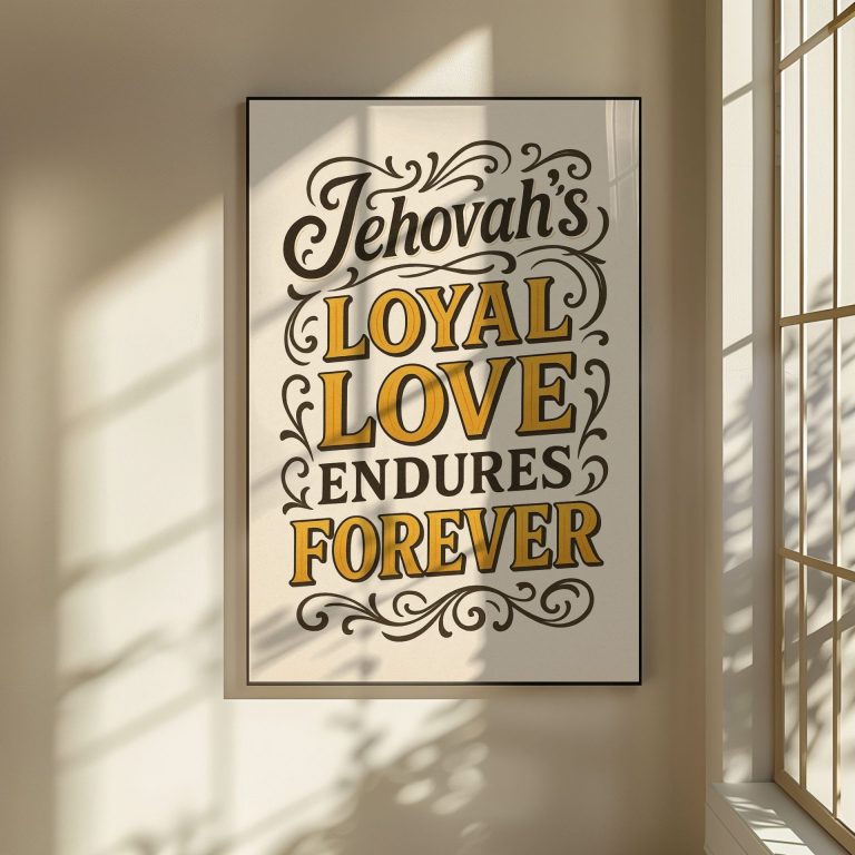 Jehovah’s Loyal Love Endures Forever | Encouraging JW Wall Art Print ...