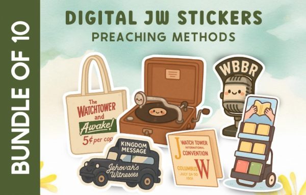 Bundle - 10 Preaching Methods JW Stickers - JW Printables